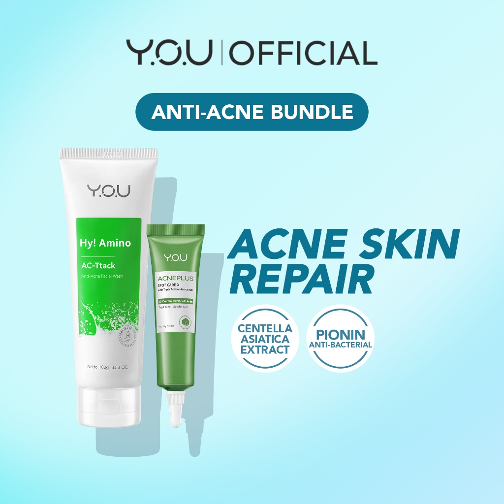 Y.O.U Anti-Acne Bundle | Hy! Amino Ac-Ttack Cleanser + AcnePlus Spot ...
