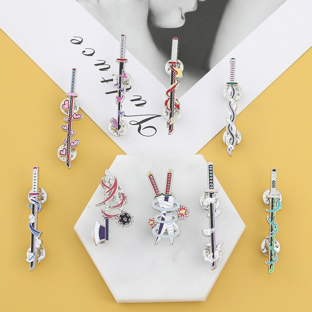 Demon Slayer brooch cute Japanese Anime Manga Style Cartoon Animation ...