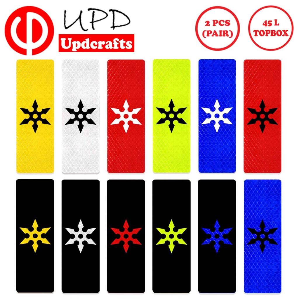 SHURIKEN B - ALLOY TOPBOX REFLECTORIZED STICKERS FOR 45/55L (PAIR) FADE ...