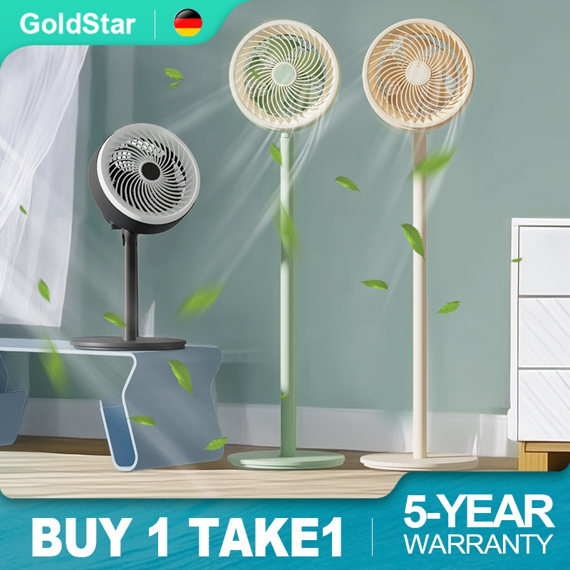 Gold Star Air Circulation Fan Stand Electric Fan 360° Rotation Desk Fan ...