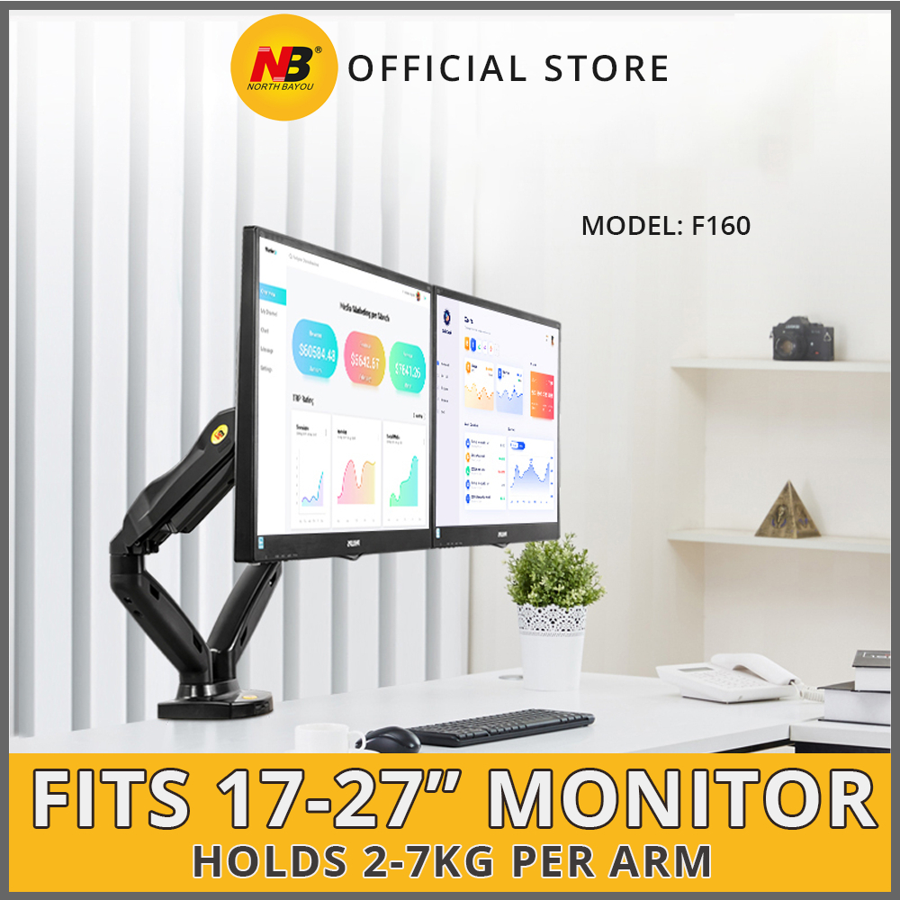 North Bayou DUAL Monitor Arm Mount Stand F160 2024 Model | Shopee ...