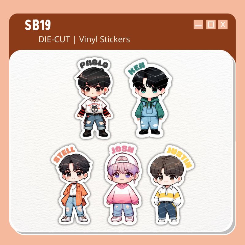 SB19 Chibi Vinyl Stickers Die-Cut and Waterproof Stickers | Shopee ...