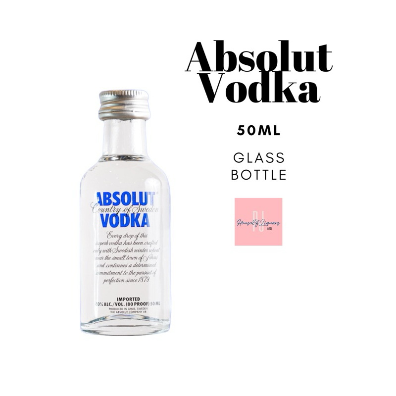 Absolut Blue 50ml glass bottle | Shopee Philippines