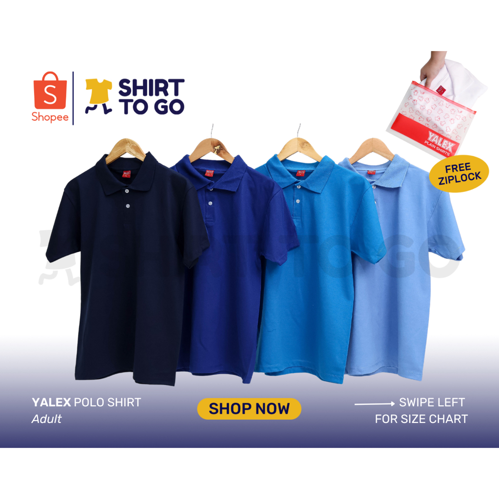 YALEX COTTON POLO Plain for Men and Women SHADES OF BLUE | Shopee ...