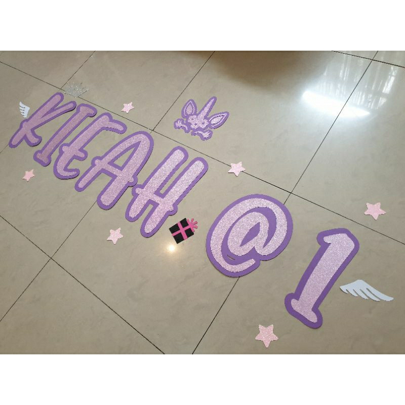 Personalized Name Backdrops / DIY Lettering Backdrop for Birthday Party ...