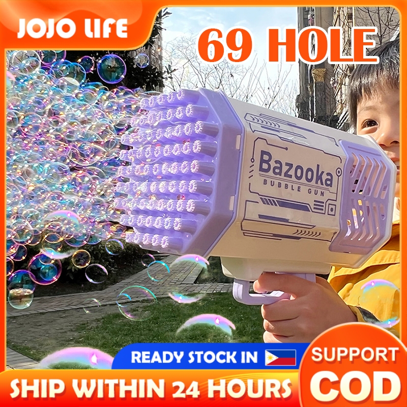 【COD】Bubble Machine 69 Bubble Gun Toys for Kids Bubble Gun Outdoor Play ...