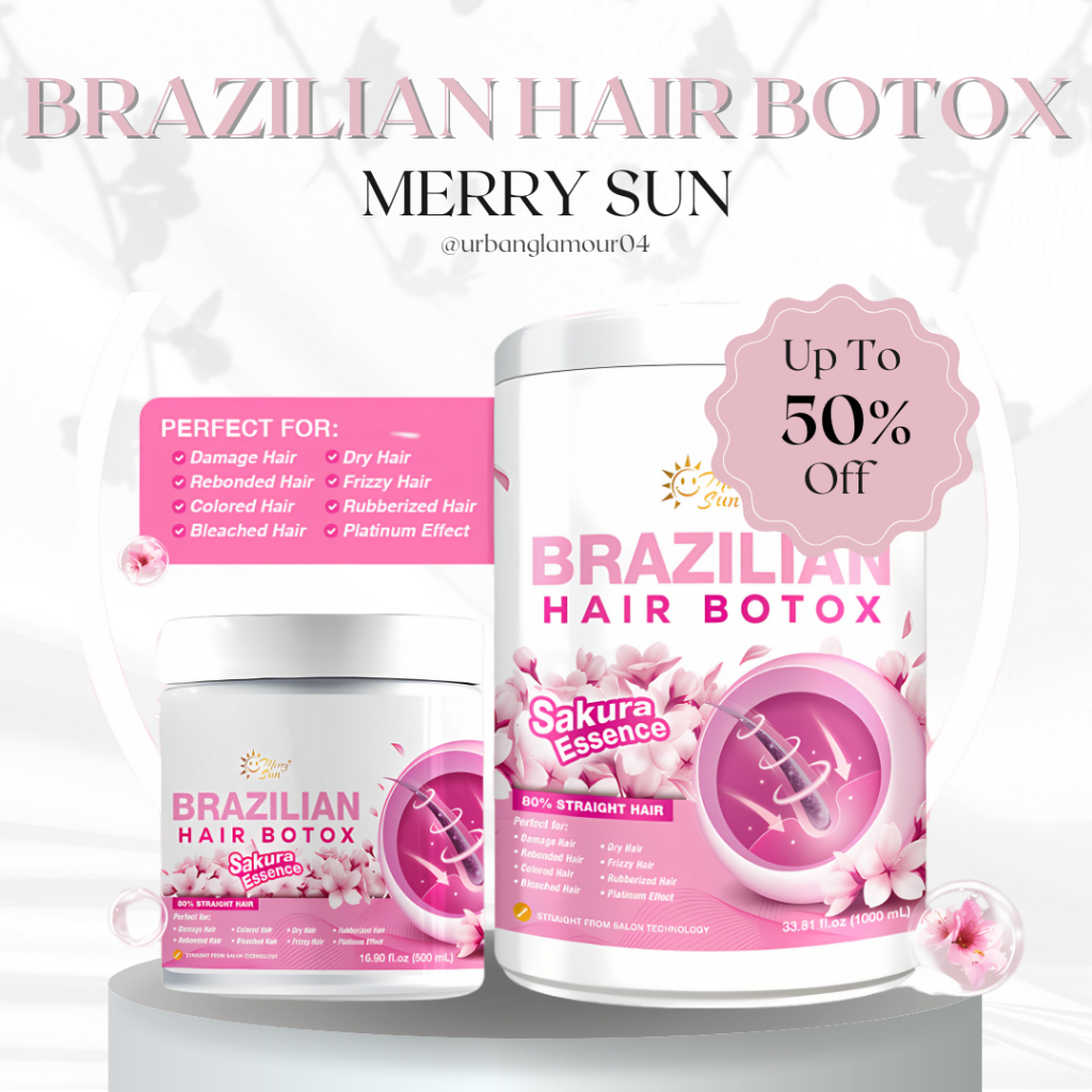 MERRY SUN Brazilian Hair Botox Treatment with Sakura Essence 1000ml ...