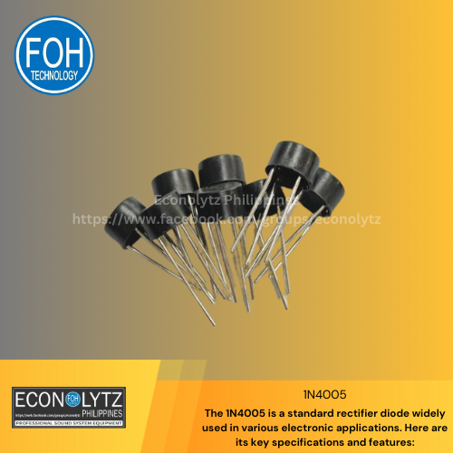 10 PC ORIGINAL 1N4005 600V 1.0A ULTRA FAST DIODE TO-247 LOW FORWARD ...