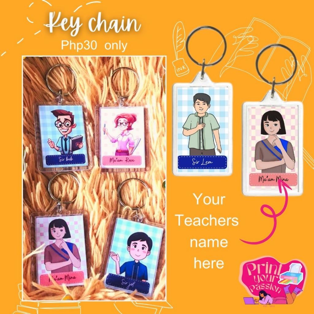 Teachers Day Gift Acrylic keychain | Shopee Philippines