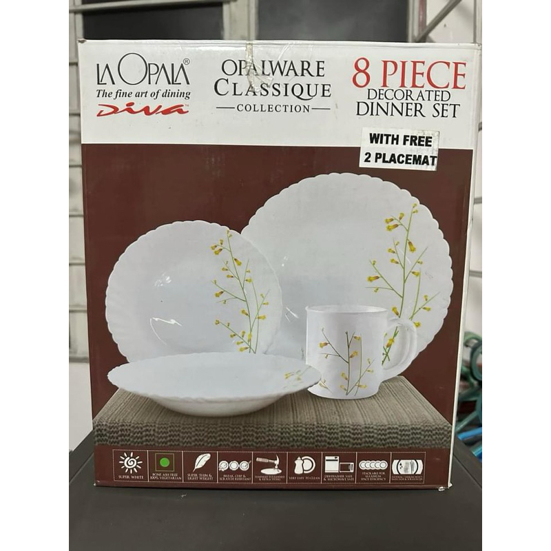 La Opala 8 Piece Dinnerware Set | Shopee Philippines