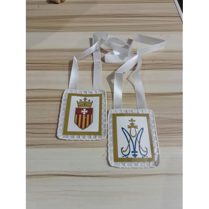 De la Merced Scapular/Auspice White scapular | Shopee Philippines