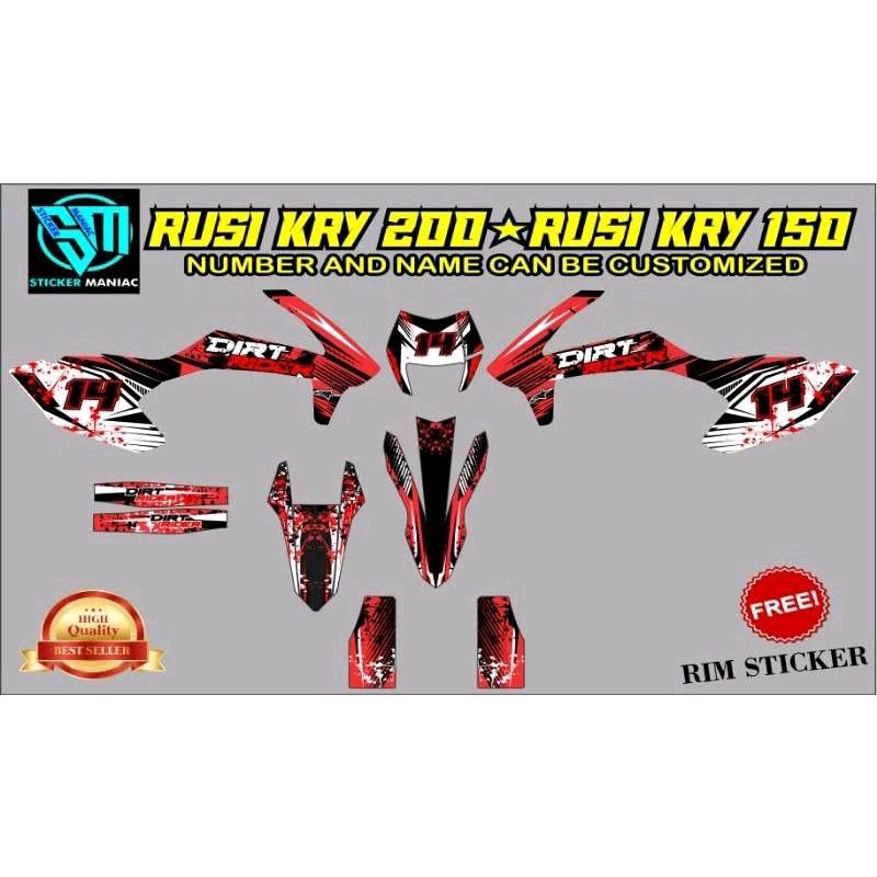 Rusi KRY 200, Rusi KRY 150 decals stickers, laminated | Shopee Philippines