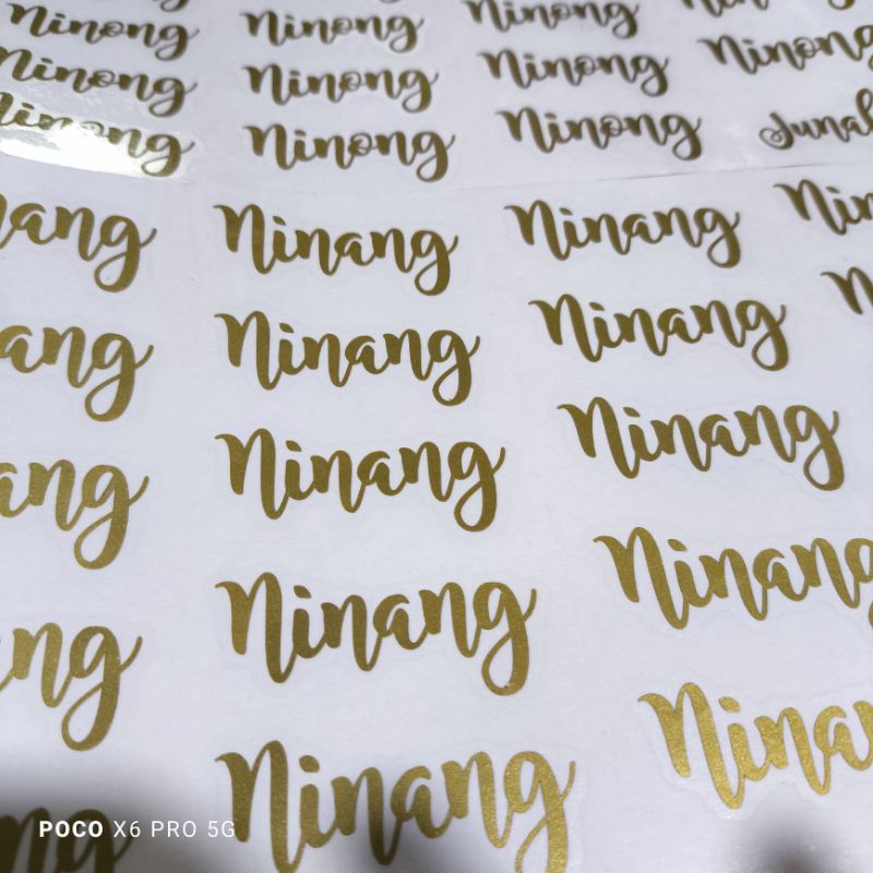 8x11in A4 size CUSTOMIZED DIE CUT VINYL / DECAL / LABEL / CUTOUT ...