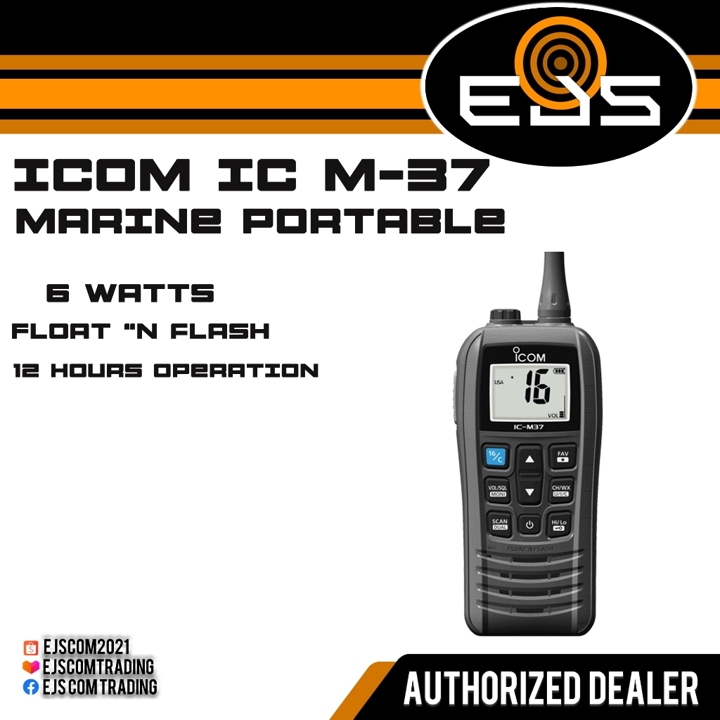 ICOM M37 MARINE PORTABLE RADIO ORIGINAL | Shopee Philippines