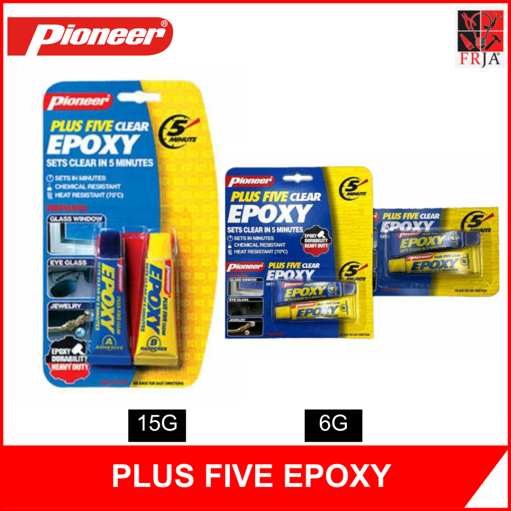 PIONEER PLUS FIVE CLEAR EPOXY A&B 15G ,6G WHOLESALE COD | Shopee ...