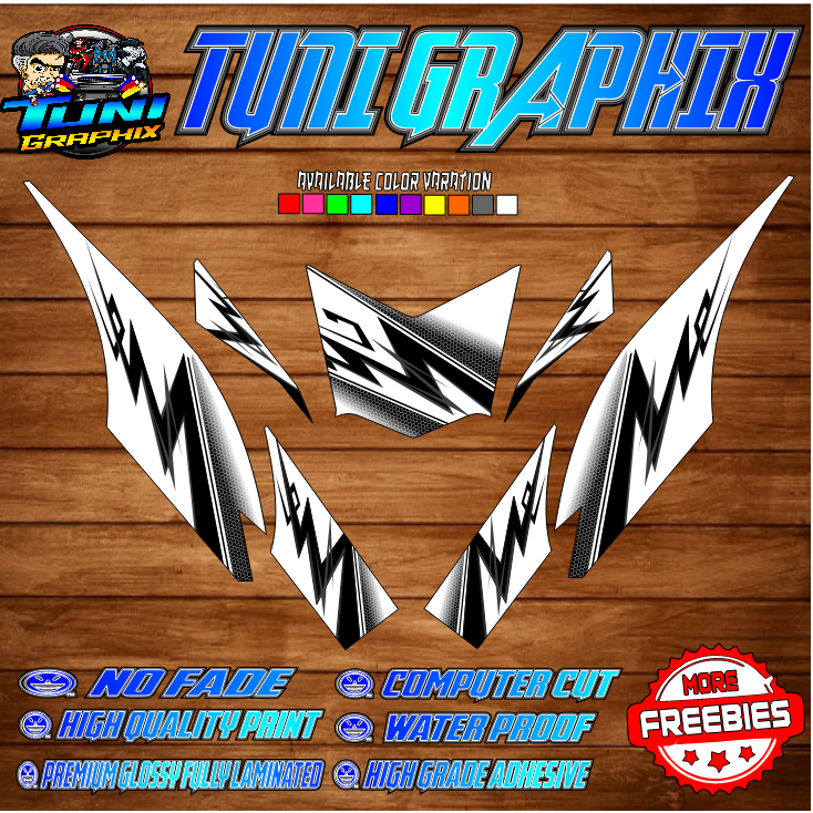 Honda Xrm 125 Trinity Lightning Strike Decals Sticker | Shopee Philippines