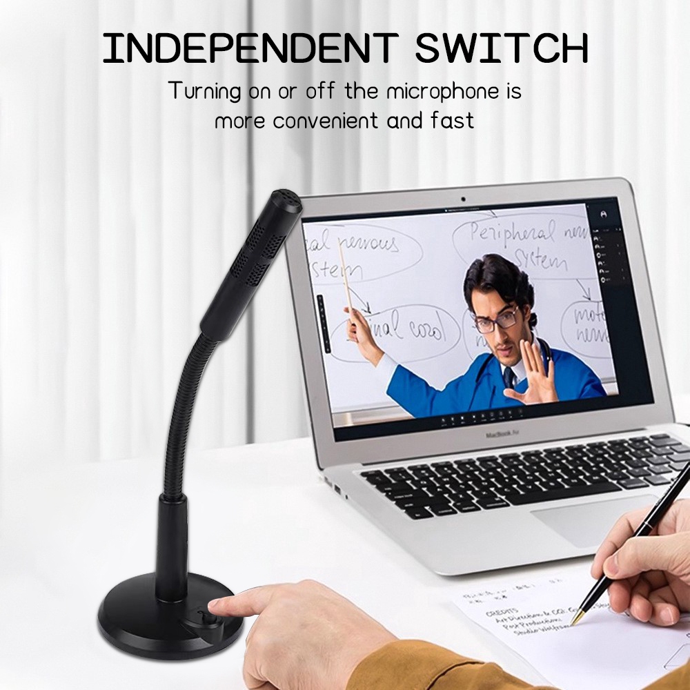 USB Desktop Microphone with Stand for PC Laptop Gaming and Online ...