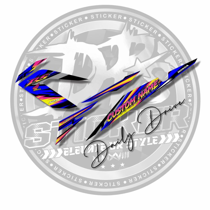 Rs 125 Fi Decal Stickers (Costumize Name) | Shopee Philippines