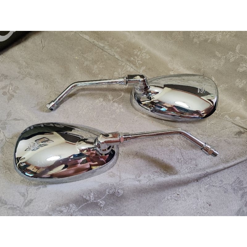 Premium Oval Chrome Side Mirror Universal Classic Retro WALANG GRADO ...