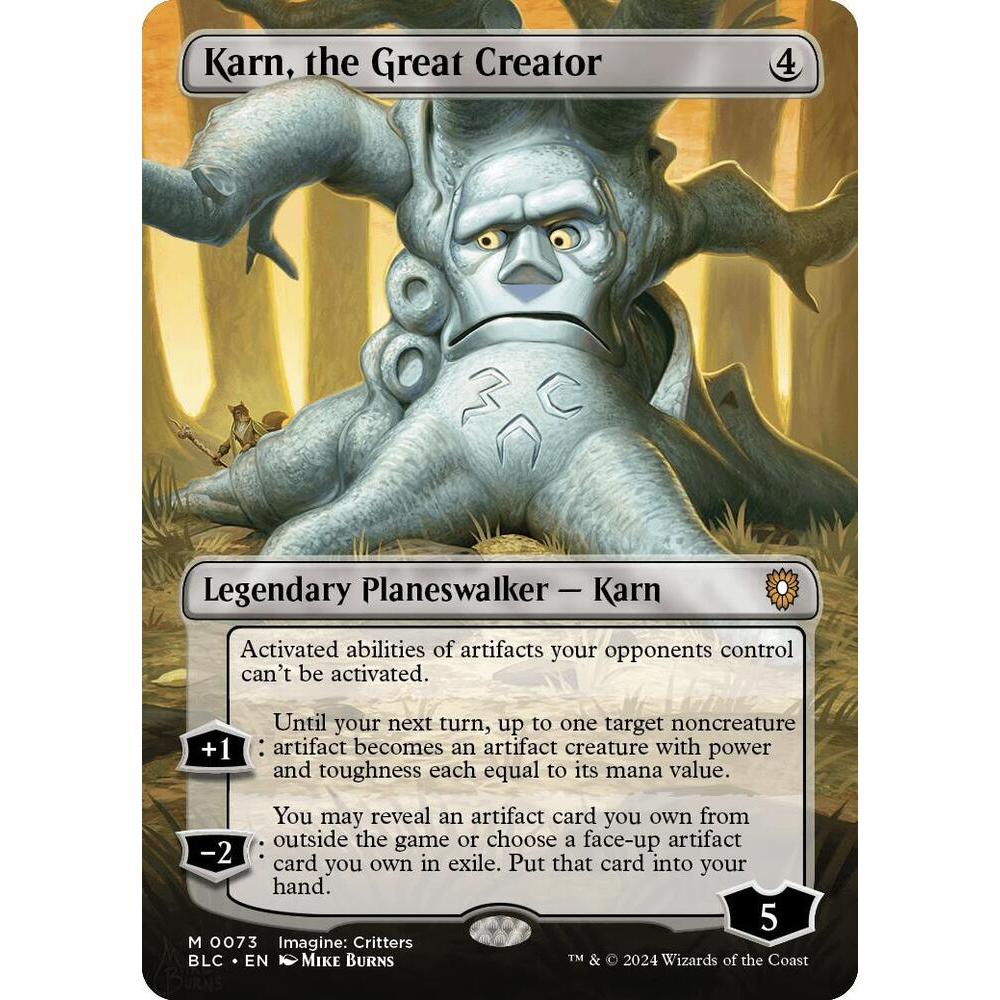 Karn, the Great Creator 0073 M Borderless Bloomburrow MTG Card Magic ...