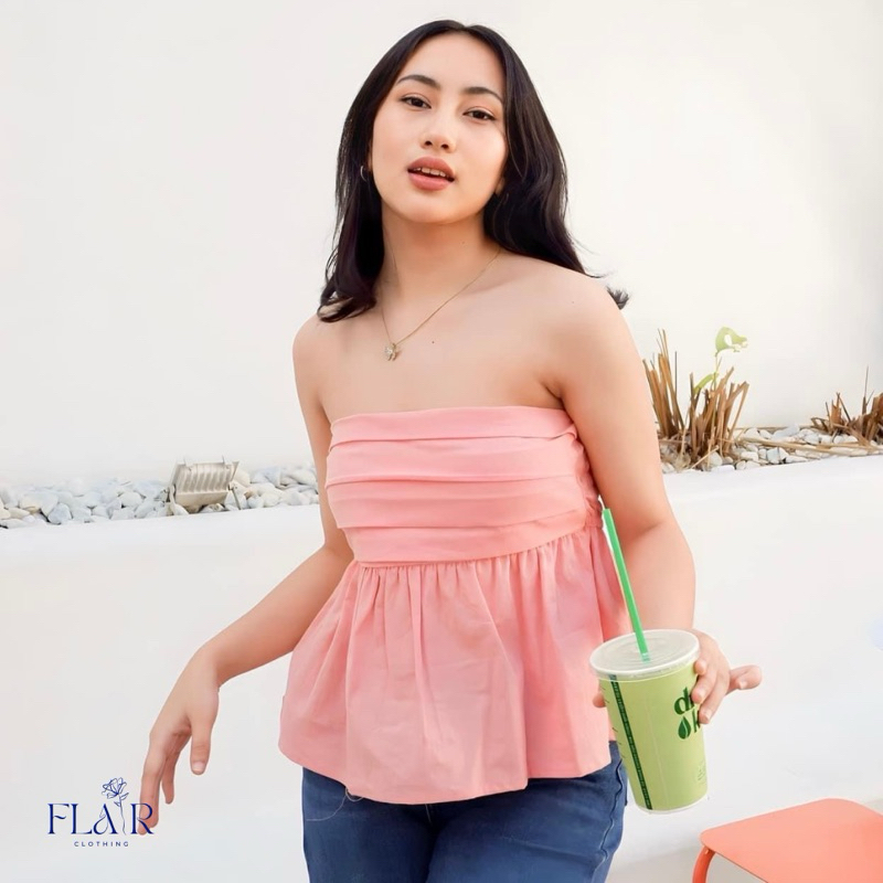 Natalie Top — Layered Tube Top Smocked Back | Flair Clothing | Shopee Philippines