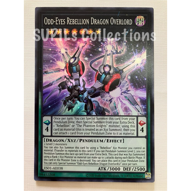 YuGiOh! OCG AE Odd-Eyes Rebellion Dragon Overlord ES01-AE038 (SR ...