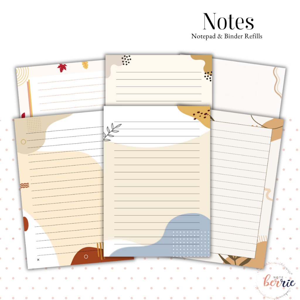 A6 / A5 Notes Note Taking Student Office Home School Work Notepad Memo ...