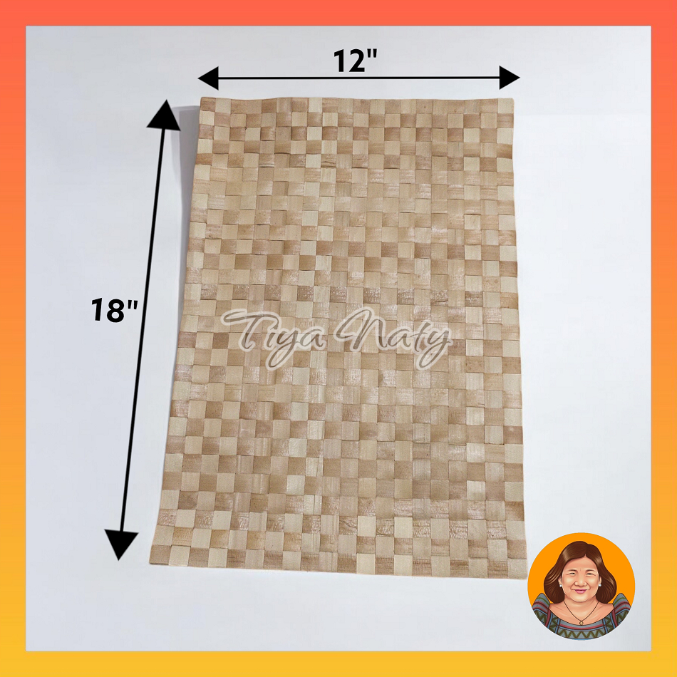 TIYA NATY 12pcs Native Buri Placemat set handwoven craft dinnerware ...