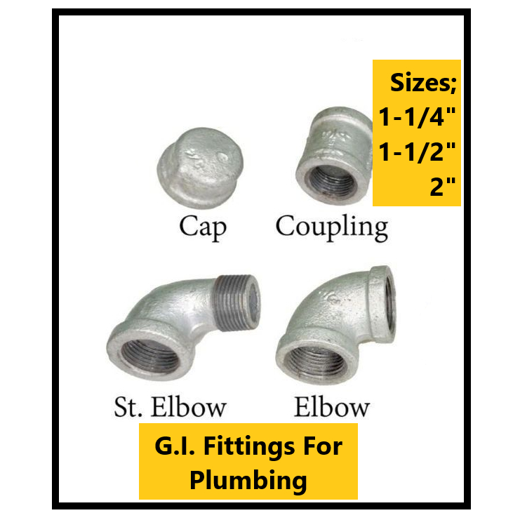 GI Fittings Galvanized For Plumbing Works(1 1/4" 1 1/2" 2")Coupling End ...