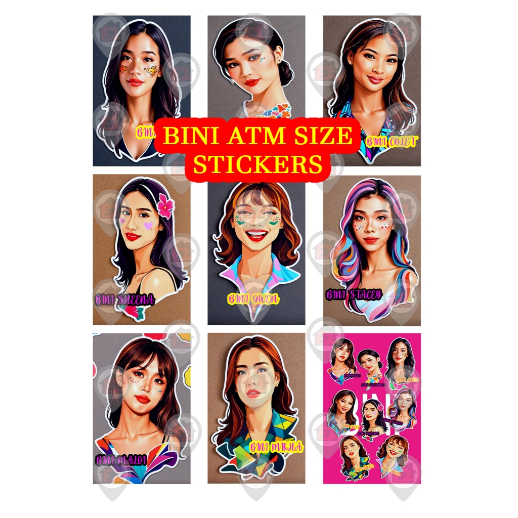 BINI BLOOMS 9PCS. SOLD PER SET COLORFUL HIGH QUALITY PRINT WATERPROOF ...