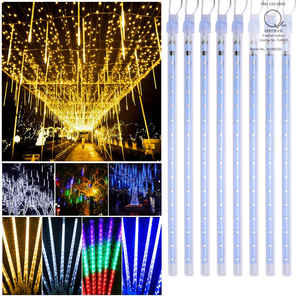 Ulifeshop 30cm LED Meteor Shower Rain Tubes Light Lamp Lights Home ...