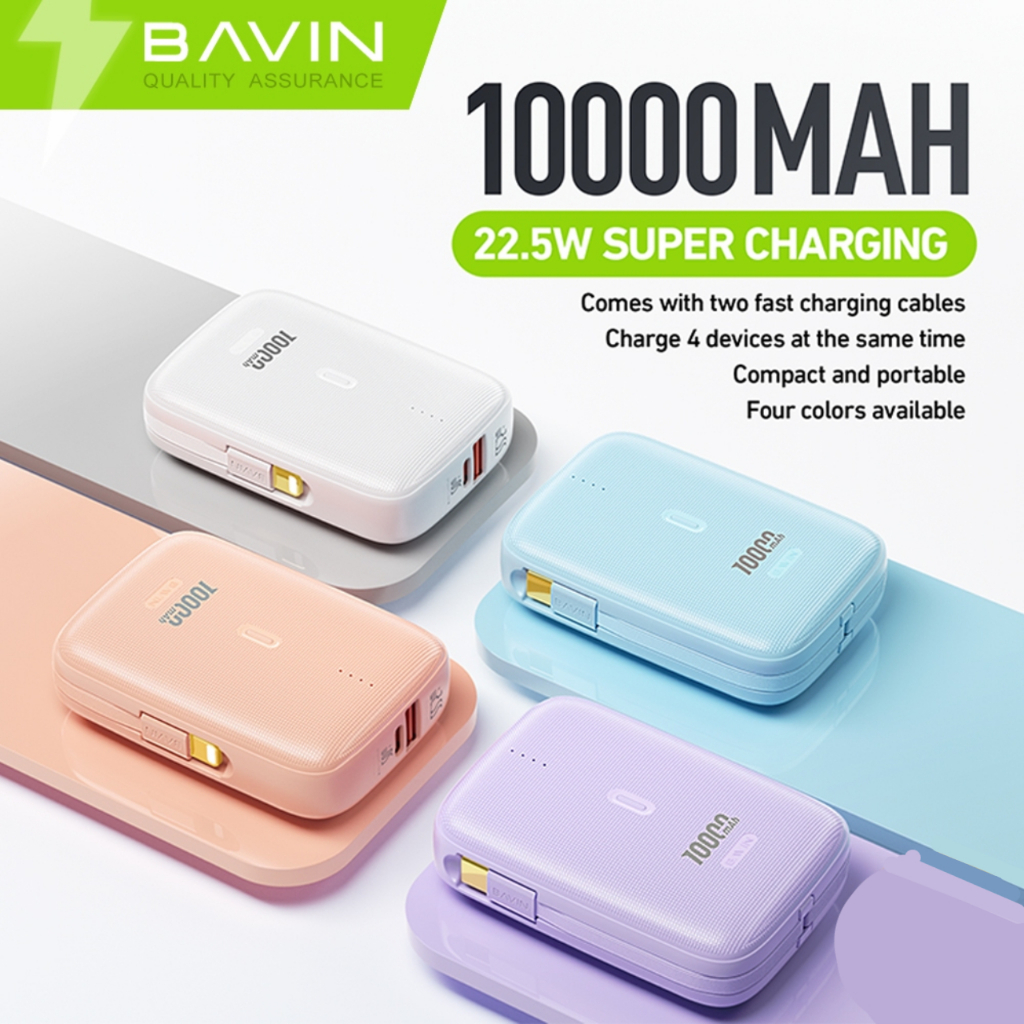 High Quality BAVIN PC1090 10000mAh Powerbank Mini 22.5W+20W USB-C In & Out w/ Bidirectional ...