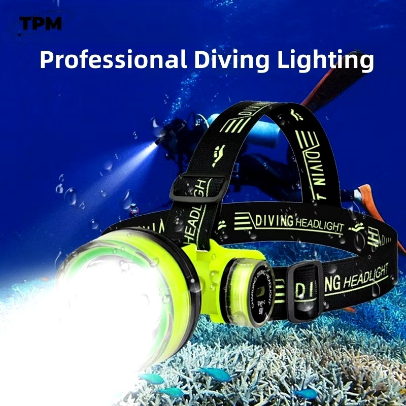 Diving Headlight Rechargeable Professional Led Flashlight Waterproof ...