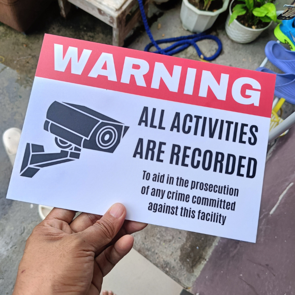 CCTV/Video Recording Signage Warning Sintra Board 10x7 inches | Shopee ...