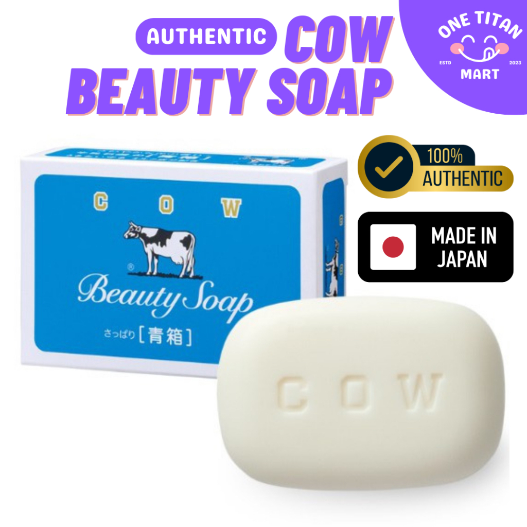 Authentic Japan Cow Beauty Soap Blue Whitening with Glowing Effect 85g ...