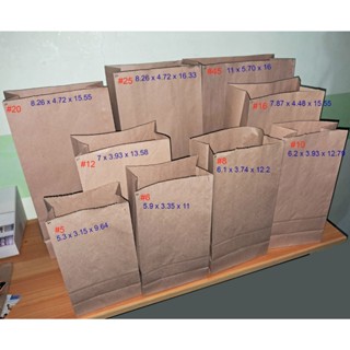 BROWN SUPOT in packs of 100pcs brown paper bag (no handle) | Shopee ...