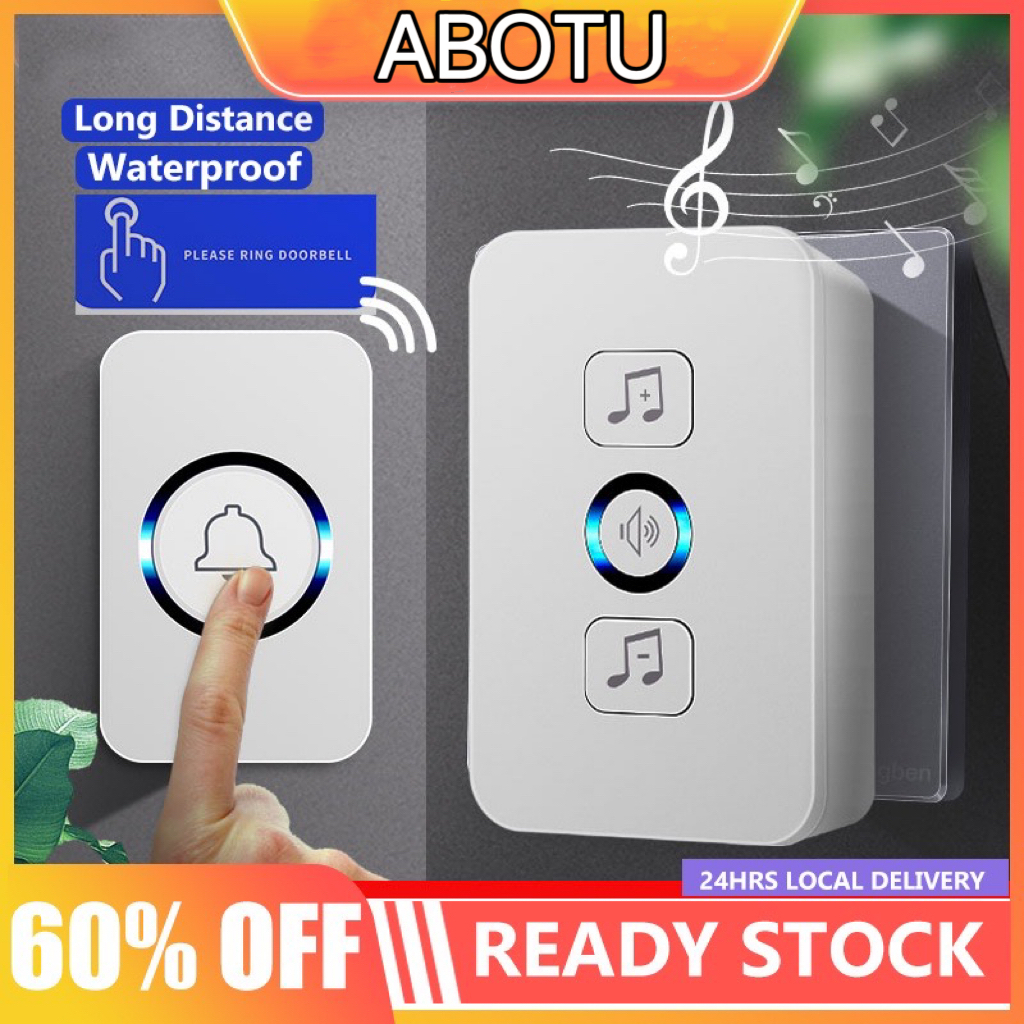 C NewHomeWelcome Doorbell Wireless Doorbell Waterproof 100M Remote 32/ ...