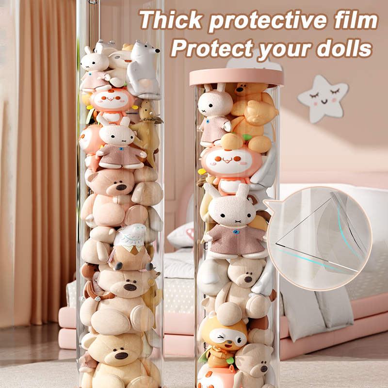 Portable Doll Storage Toy Storage Bucket Bucket Doll column Storage ...