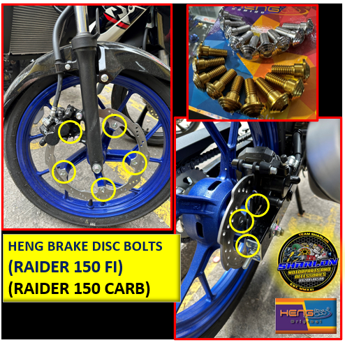 HENG Original SUZUKI RAIDER 150 FI / CARB Brake Disc Bolts | Shopee ...