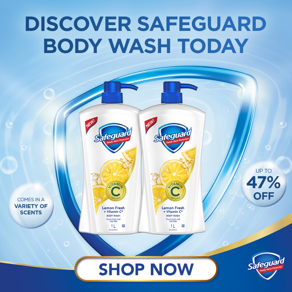 Safeguard Lemon Fresh with Vitamin C Body Wash (1L) Duo | Shopee ...