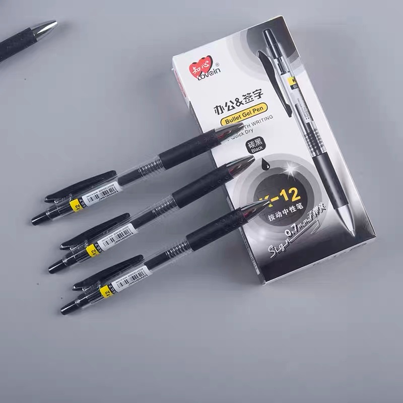 K-12#Lovein Black Click gel pen (12pcs) | Shopee Philippines