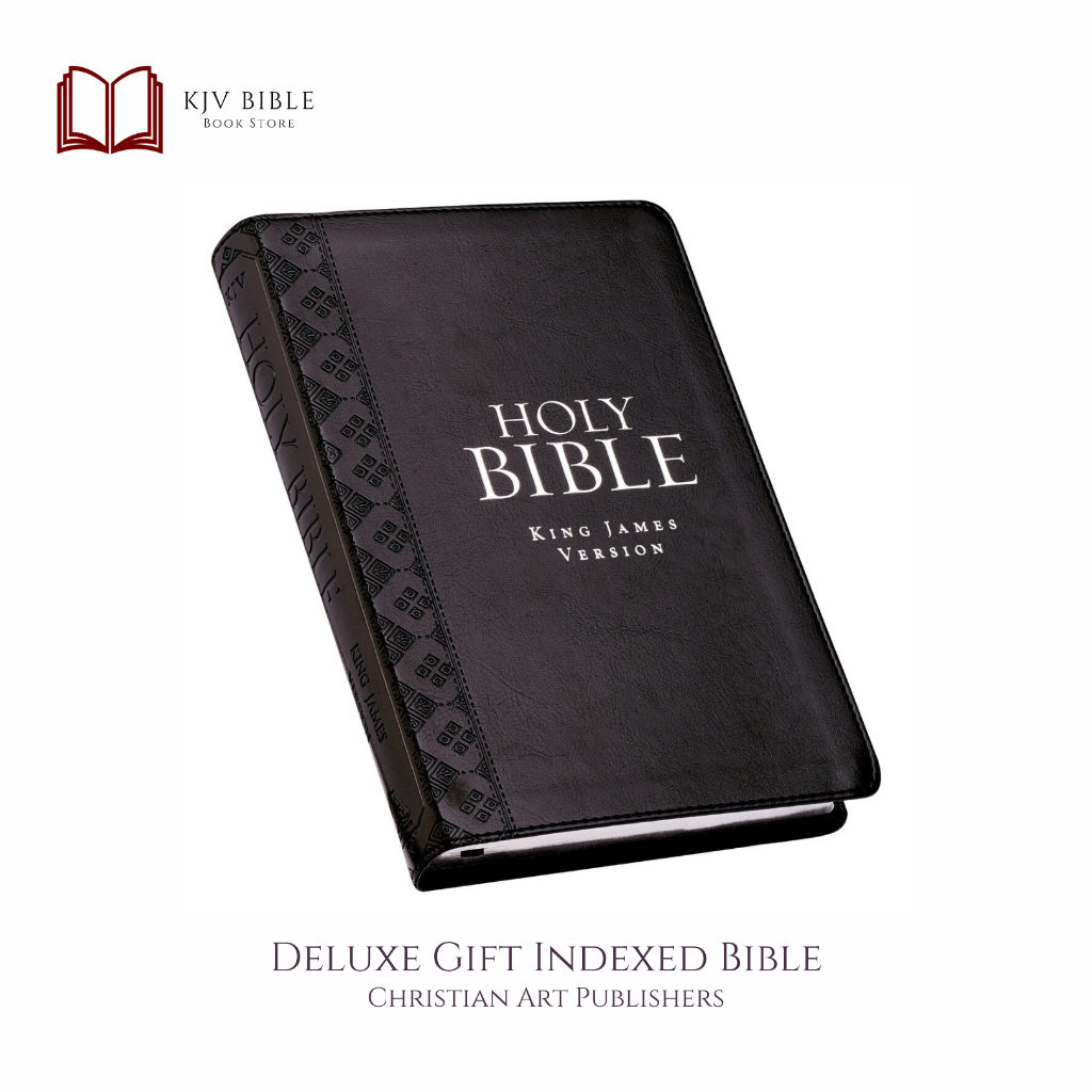 KJV022 | King James Version Deluxe Gift Bible with Index Black Faux ...