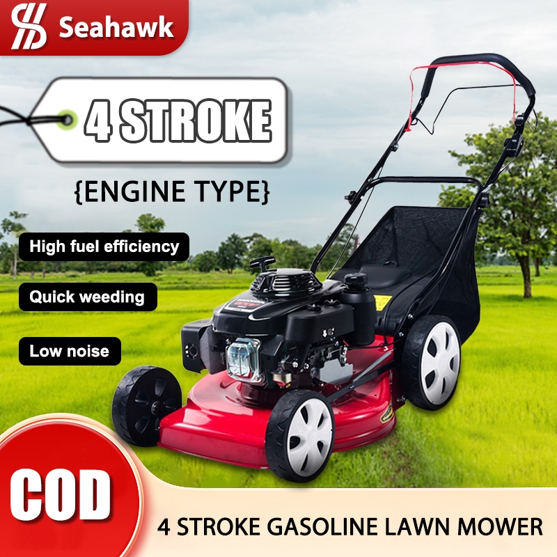 Lawn mower four-stroke gasoline lawn mower push lawn mower multi ...
