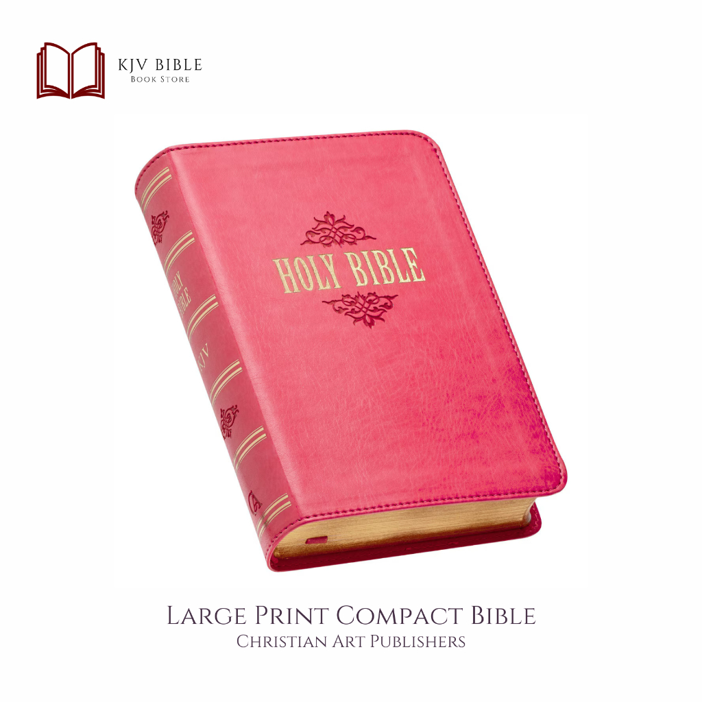 KJV071 | King James Version Large Print Compact Bible Pink Faux Leather ...