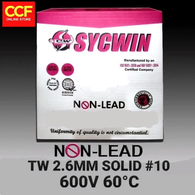 Sycwin Tw Wire #10 2.6mm Solid Black( sold by 10 Meter) | Shopee ...
