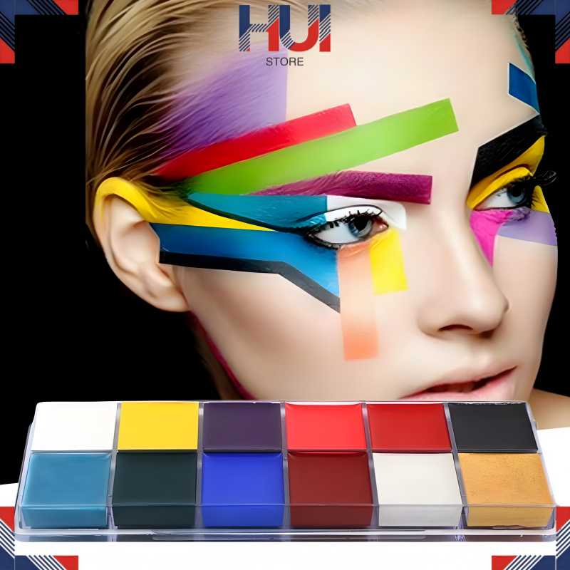 12 Color Oil Paint Face Body Paint Pigments Oil Painting Art Makeup Set ...