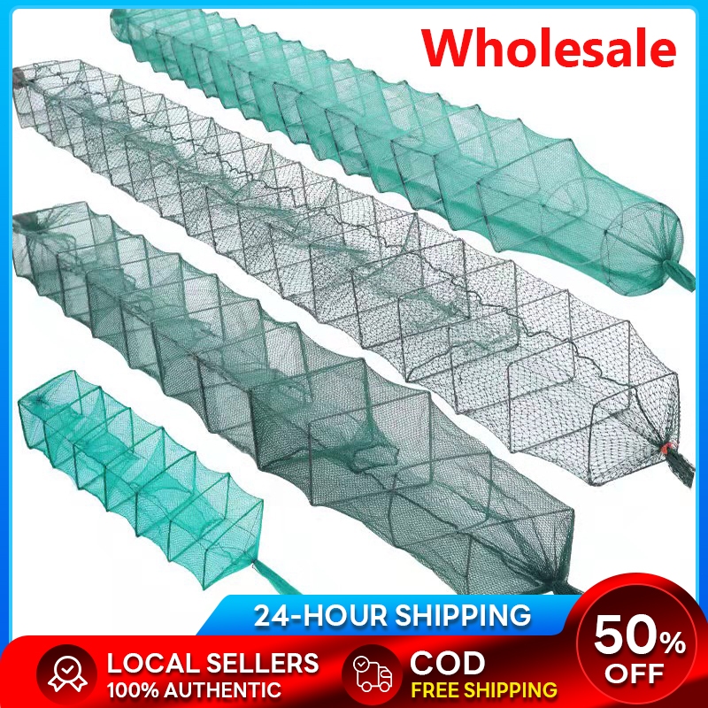 New multi-size optional folding crab fish shrimp cage fishing bait trap ...