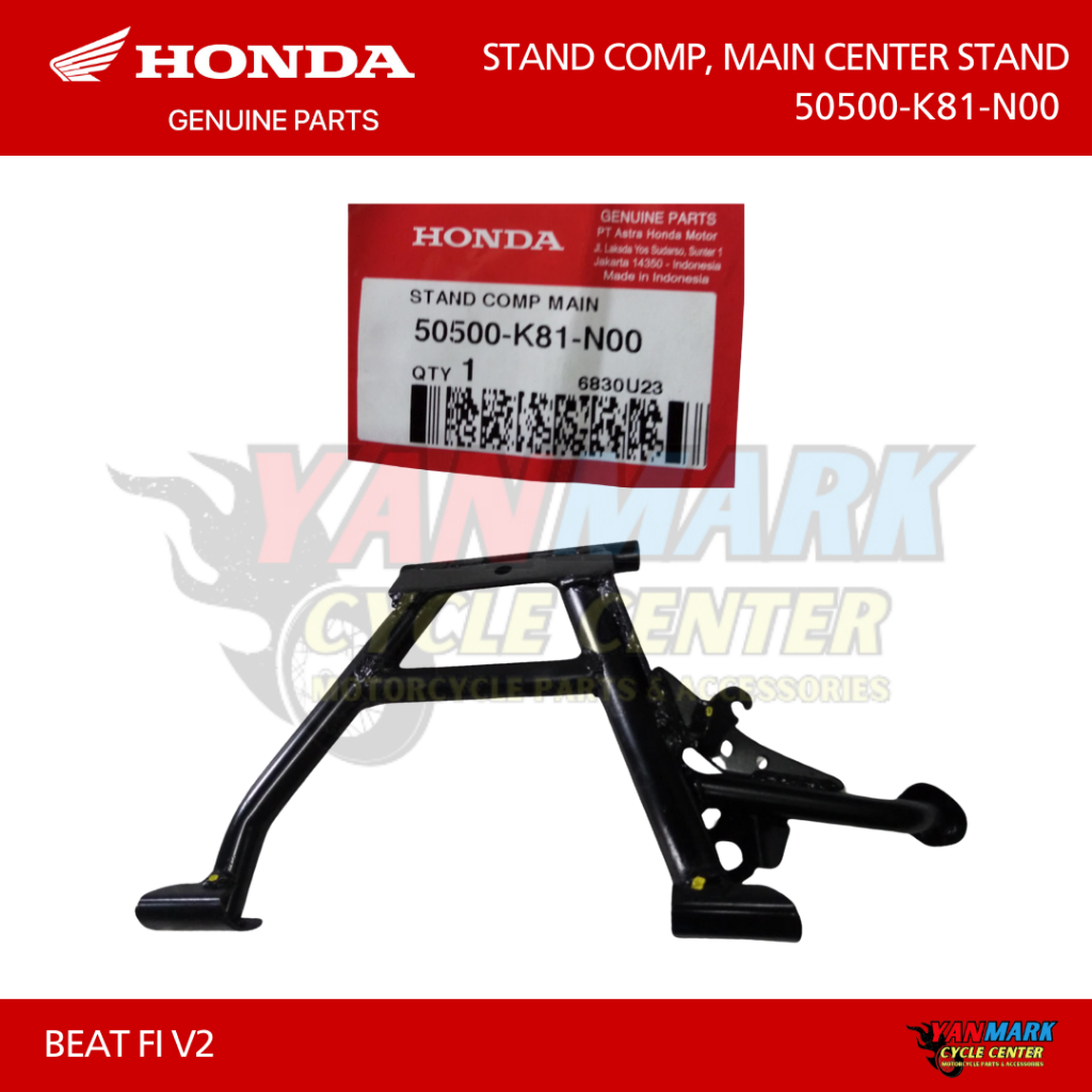 ORIGINAL HONDA - STAND COMP, MAIN CENTER STAND - BEAT FI V2 - 50500-K81 ...