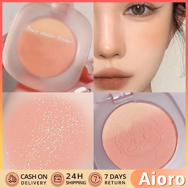 Cheek Blush, Gradient Monochrome Powder Blusher, Shiny Lasting Oil ...