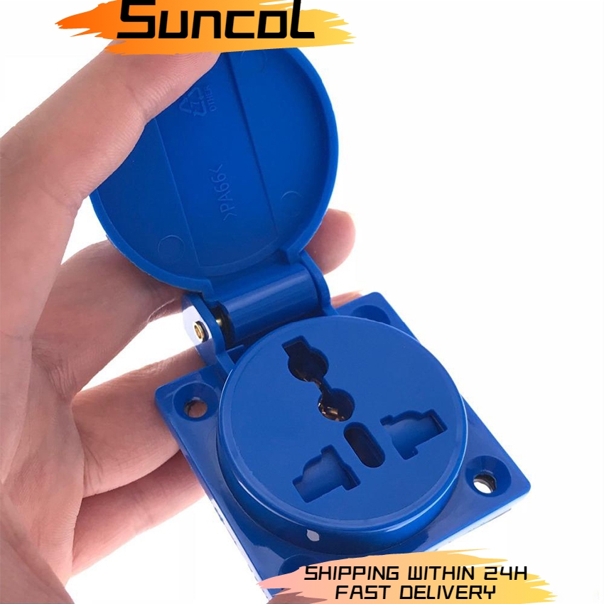 Waterproof IP54 Industrial Socket 10A-16A 250V Universal Power Safety ...
